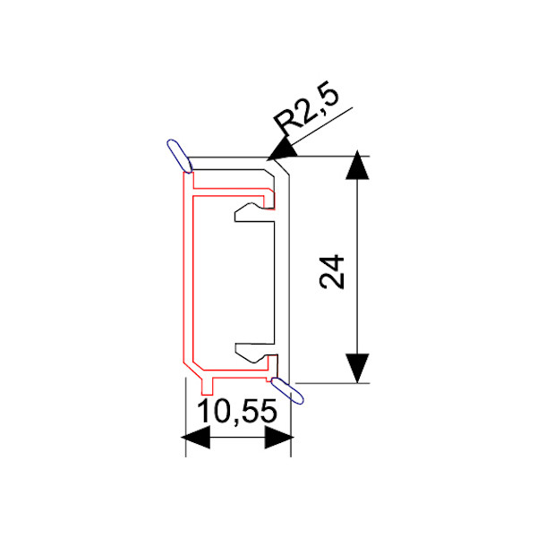 Diht lajsna 25 mm TD-16 - BELA - Diht lajsne - Diht lajsne i sokle ...